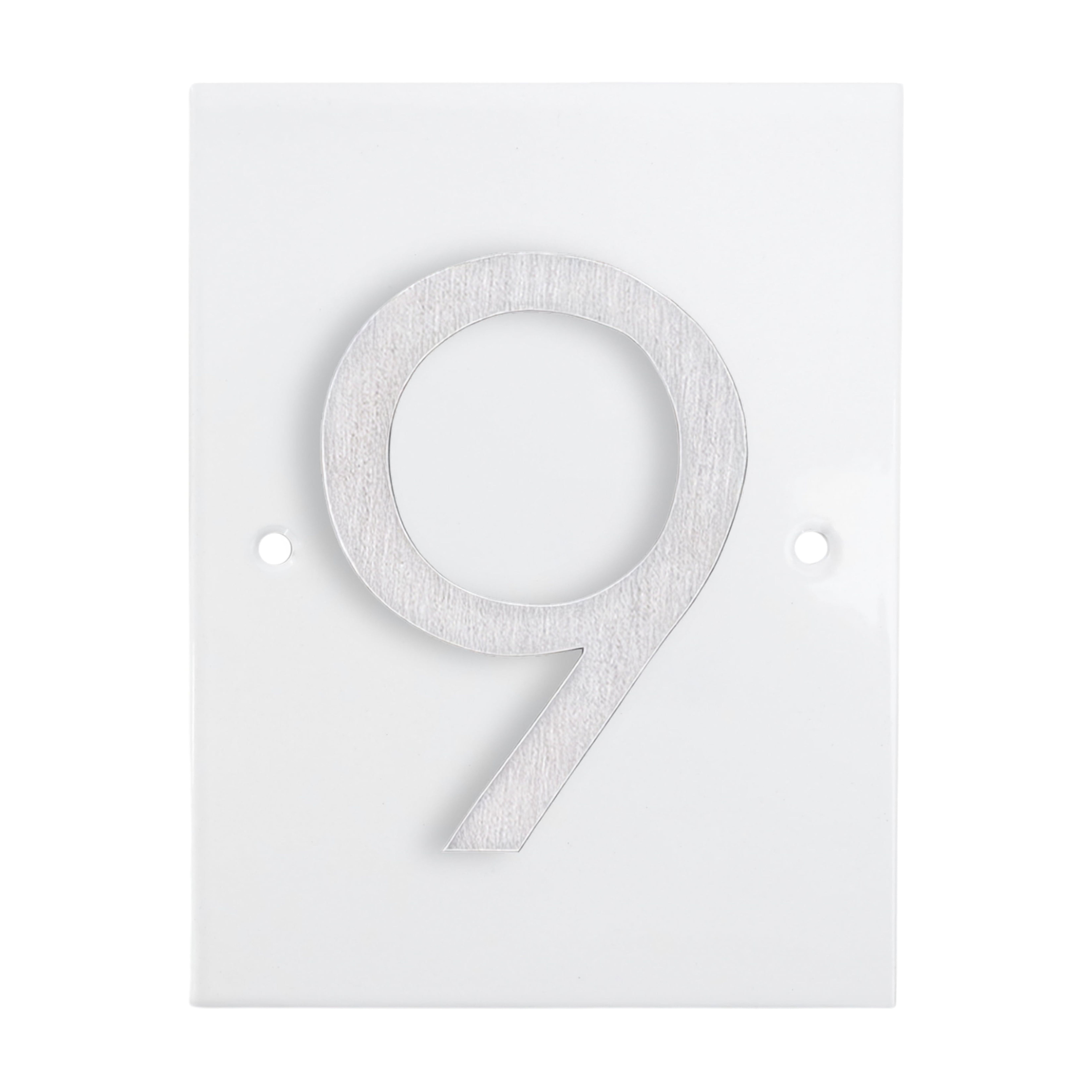 Floating Modern 4" Number Horizontal Address Plaque (1 character ...