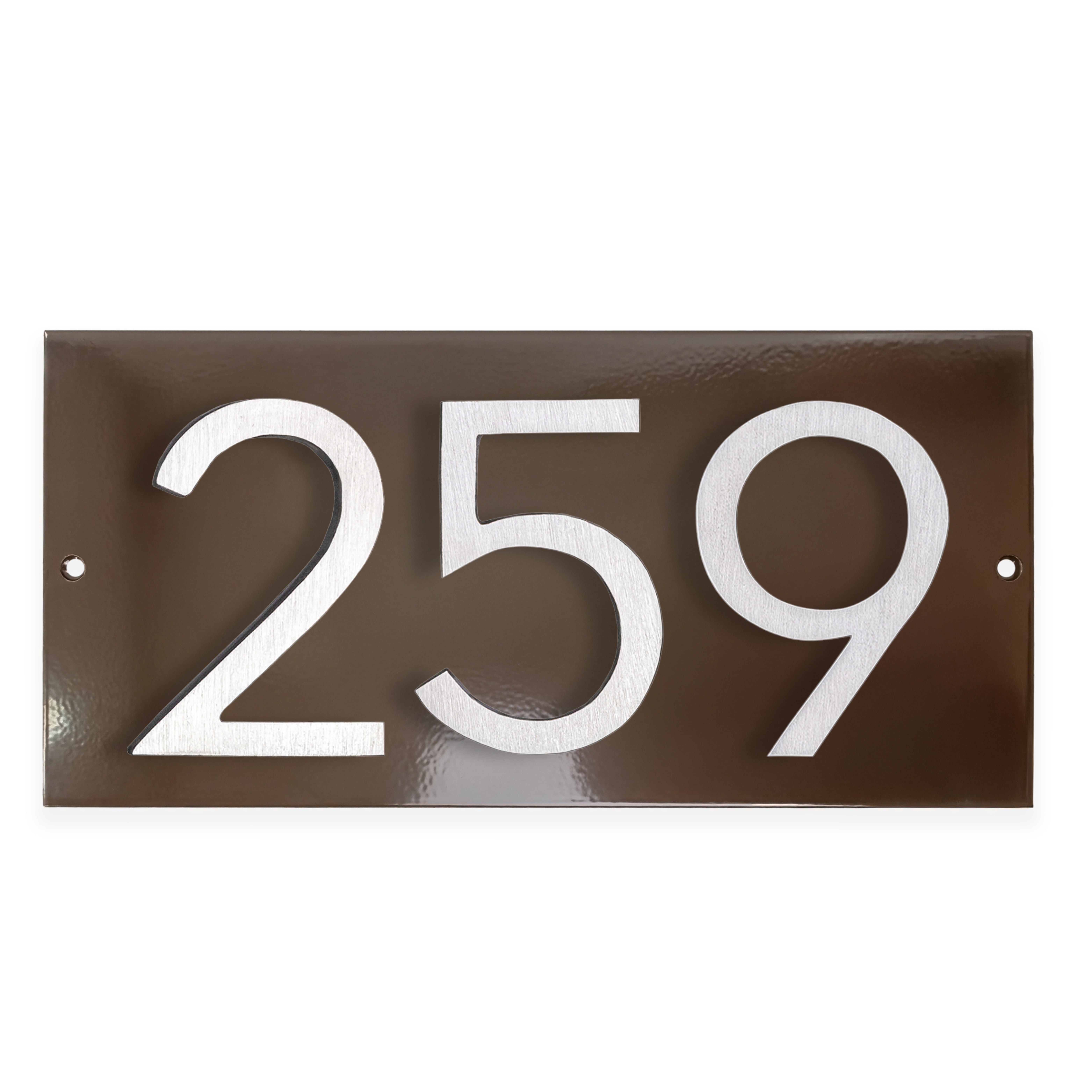 Floating Modern 6" Number Horizontal Address Plaque (3 characters ...