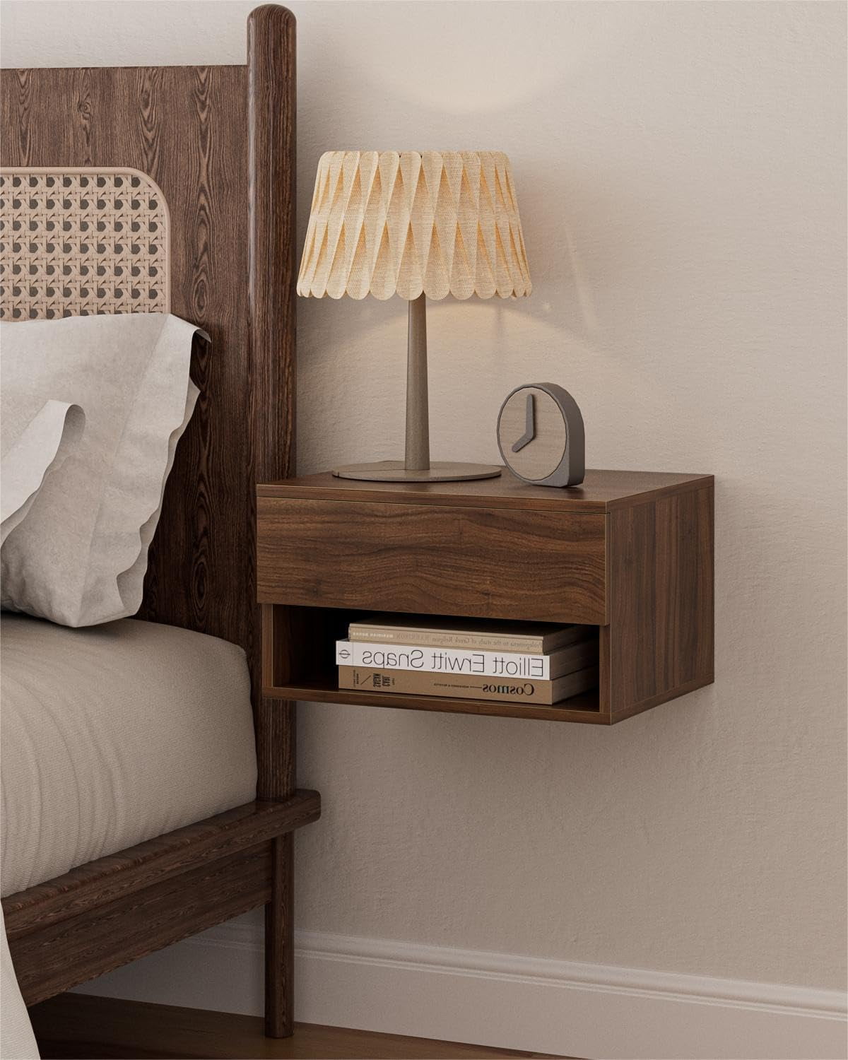 Floating Nightstand, Small Modern Floating Nightstand with Drawer ...
