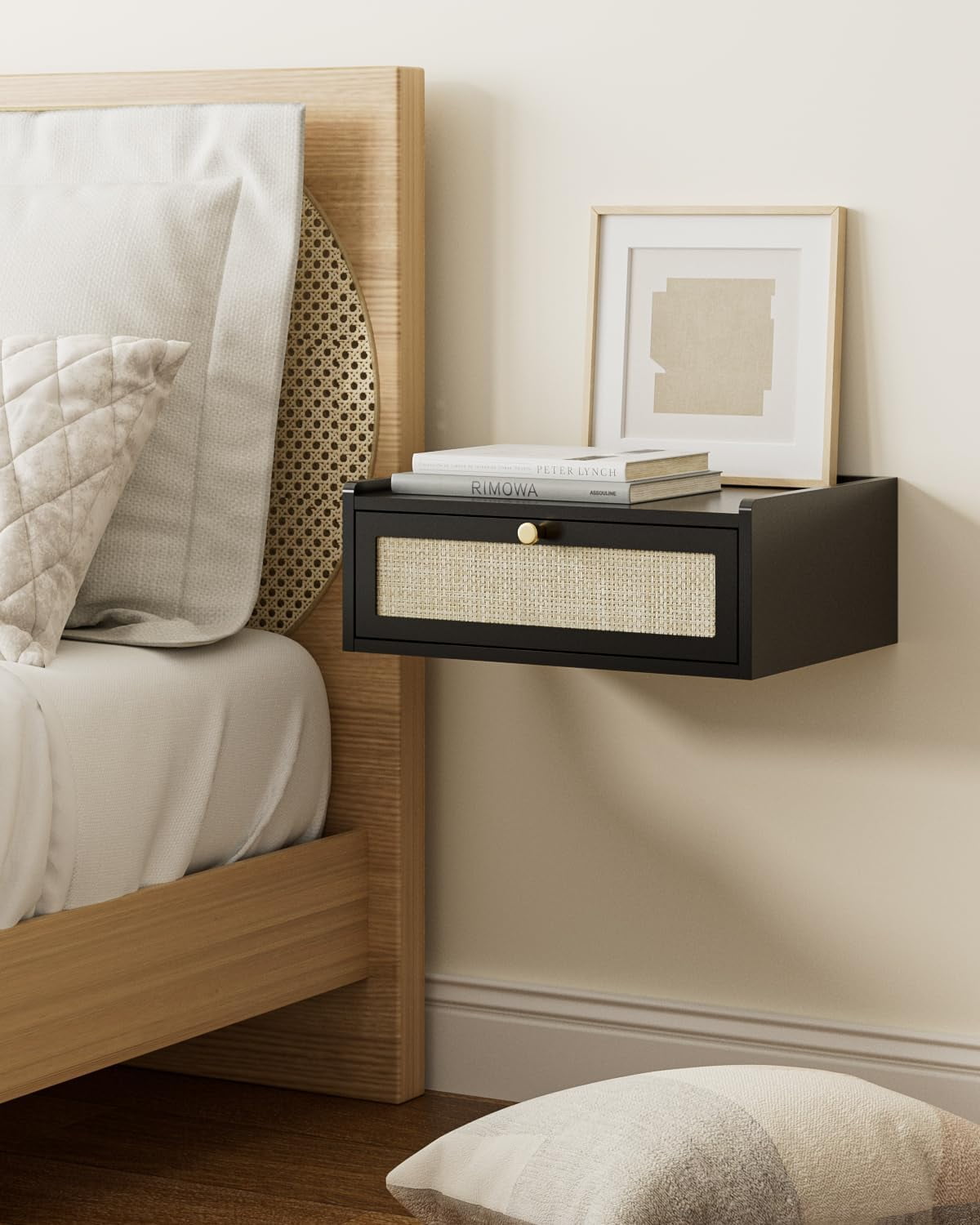Floating Nightstand,Wall Mounted Night Stand with Drawer,Small Floating ...