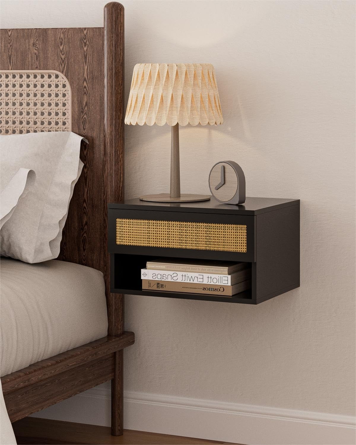 Floating Nightstand With Drawer - Small Modern Shelves for Bedroom ...
