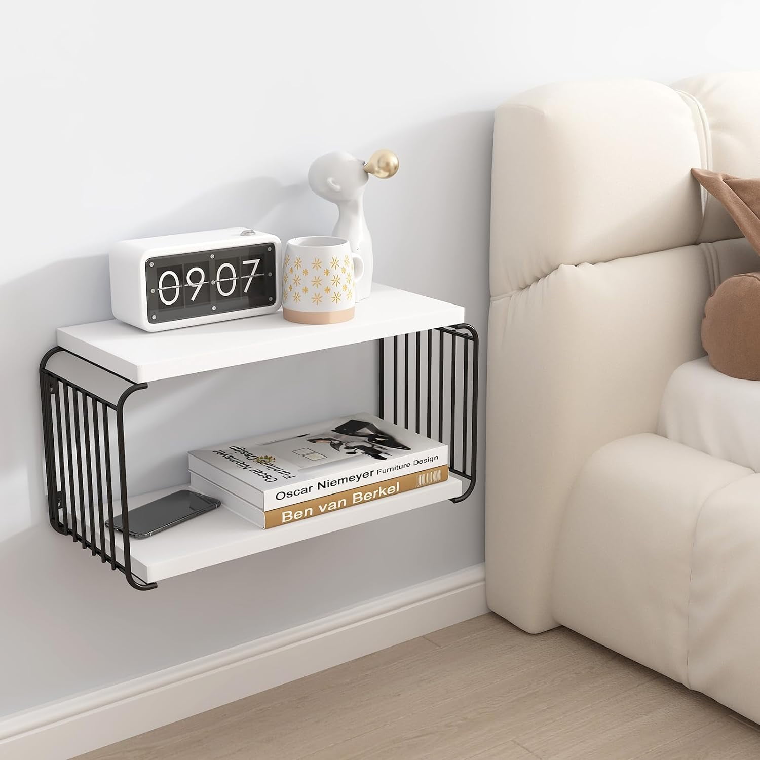 Floating Nightstands Set of 2 – Modern Night Stand for Bedroom, Durable ...