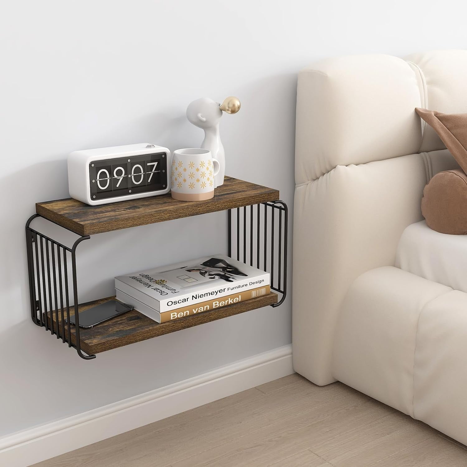 Floating Nightstands – Modern Night Stand for Bedroom, Durable Floating ...