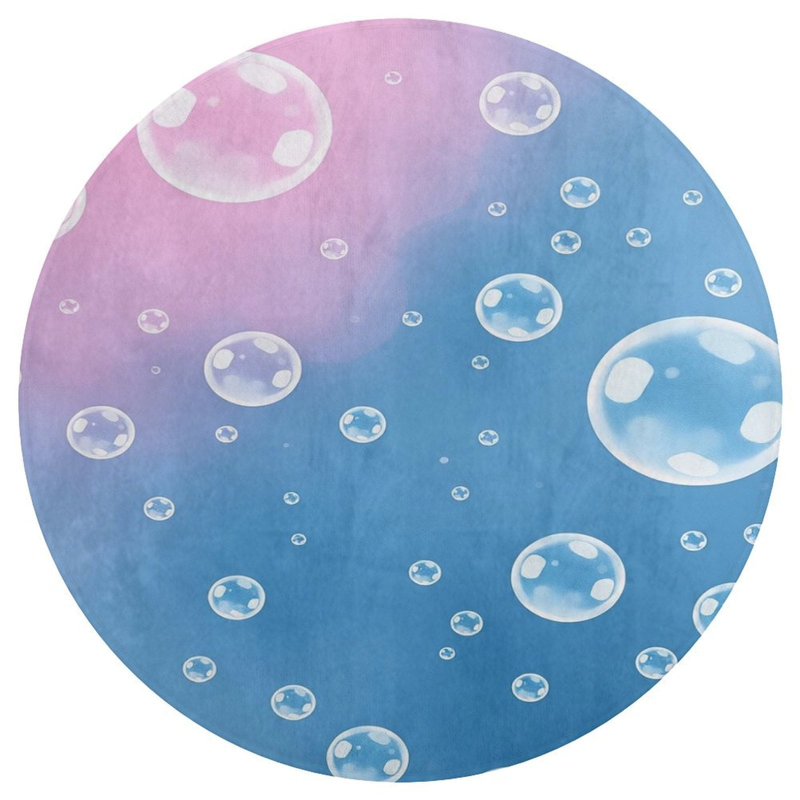 Floating Pastel Bubbles Rug Pattern Round Carpet Living Room Bedroom ...