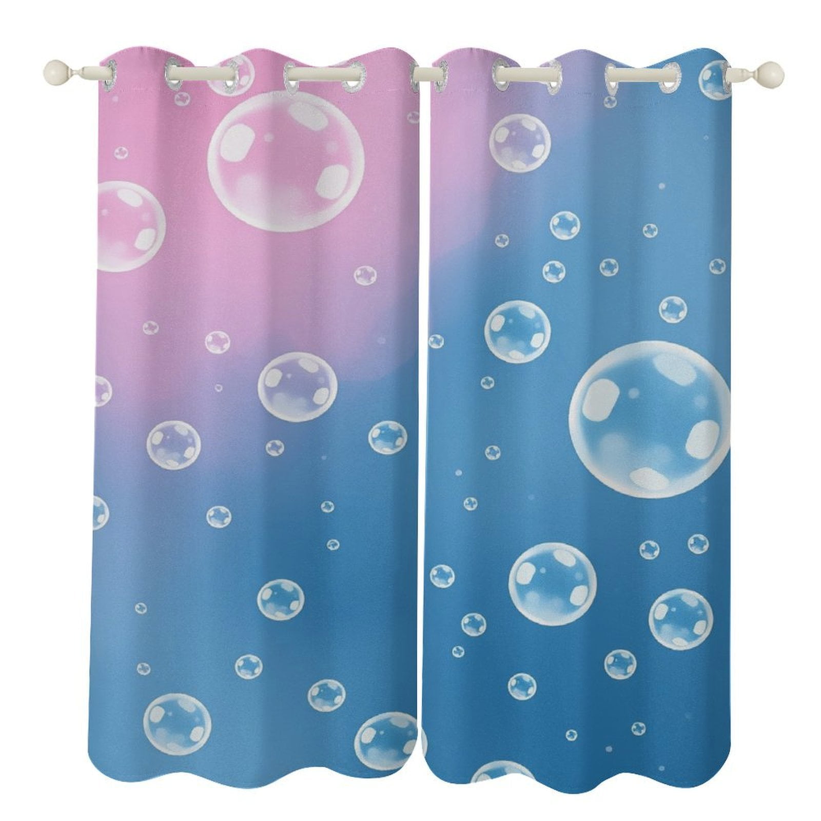 Floating Pastel Bubbles Window Curtains Drapes Bedroom Living Room ...