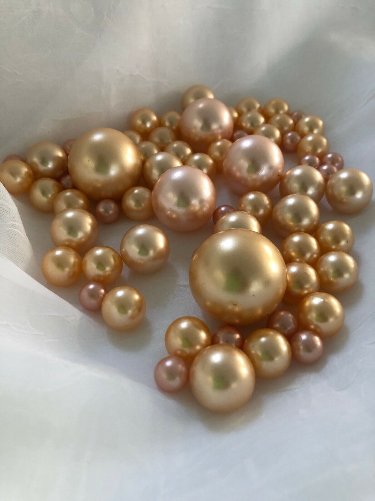Floating Peach Vase Filler Pearls, Centerpiece, Table Confetti, No Hole ...