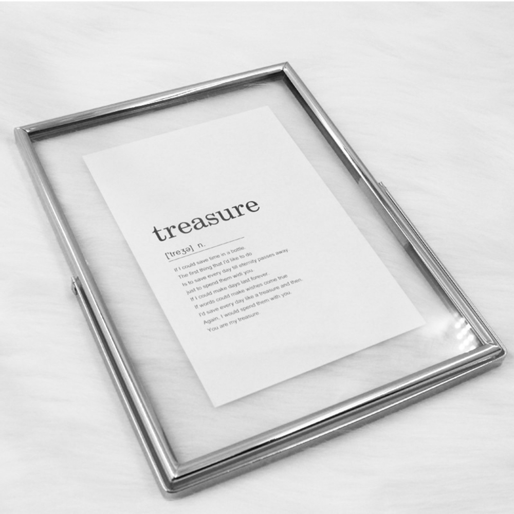 Floating Picture Frame Metal Photo Frame Geometric Picture Frame Desk ...