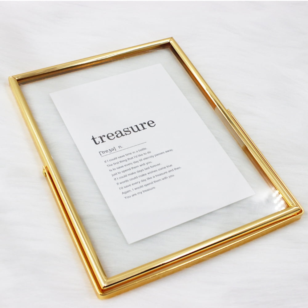 Floating Picture Frame Metal Photo Frame Geometric Picture Frame Desk ...