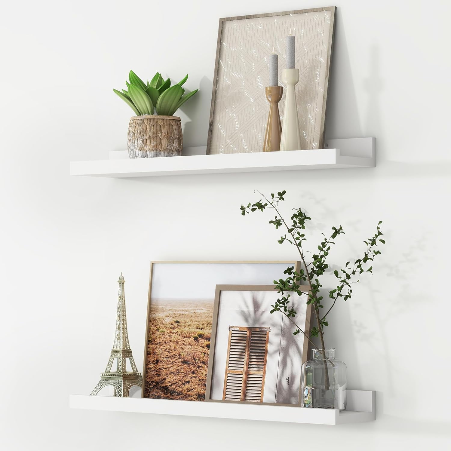 Floating Picture Ledge Shelf, Set of 2 At 24 Inches, Nursery Book ...