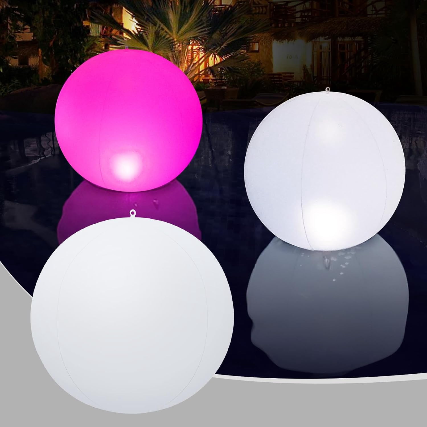 Floating Pool Light, Solar Powered 14 Inch Color-Changing LED Glow ...