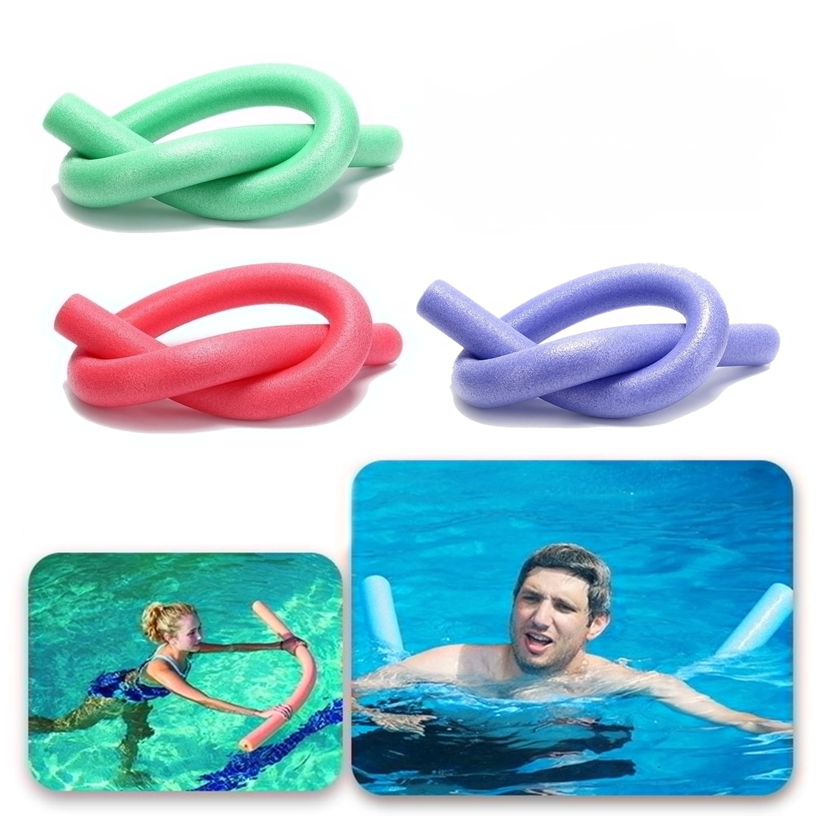 Floating Pool Noodle Foam Tube Bright Thick Noodles for Float Swimming ...