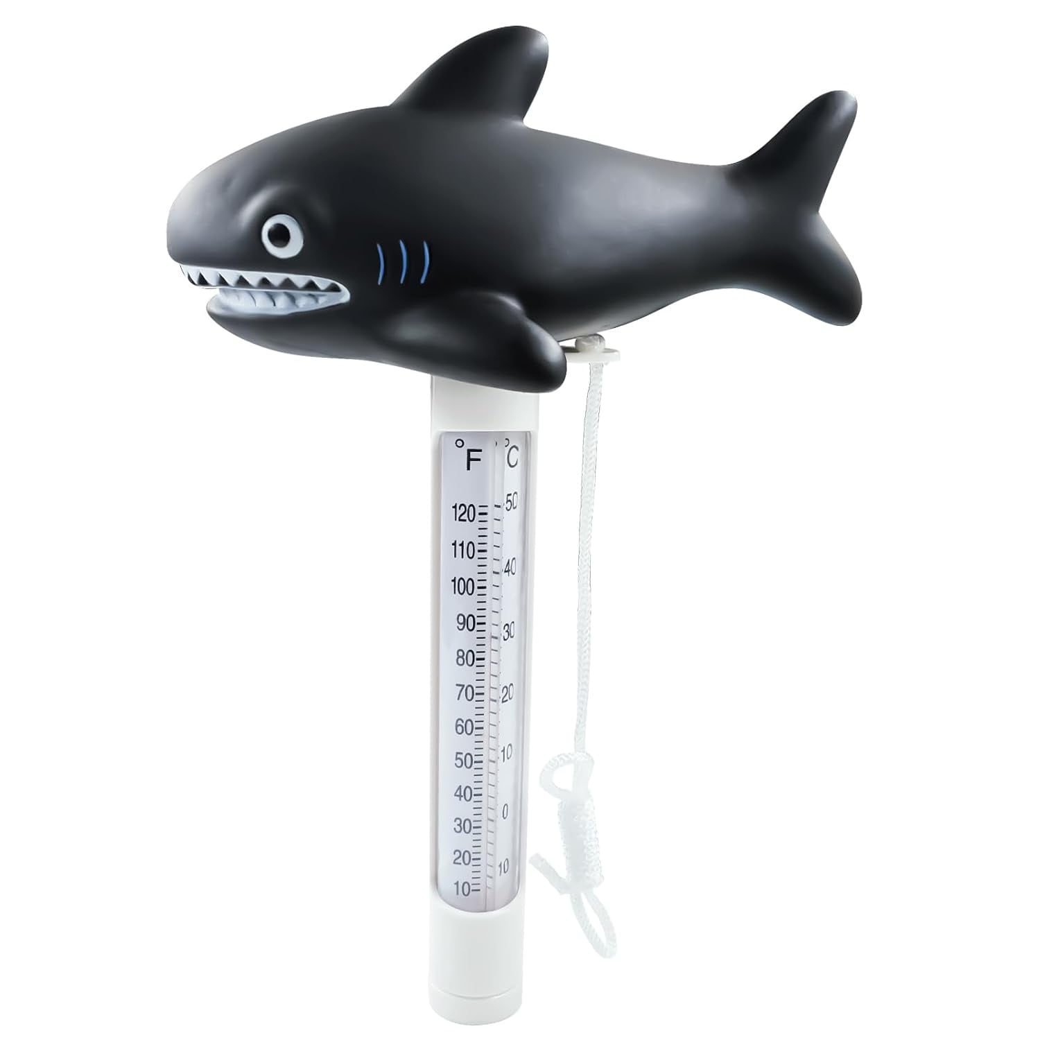 Floating Pool Thermometer,Shark Model Outdoor Thermometer with String ...