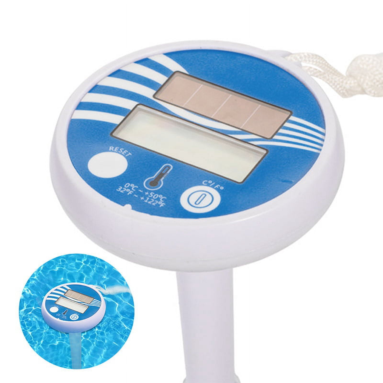 Floating Pool Thermometer Solar Powered Digital LCD Thermometer ...