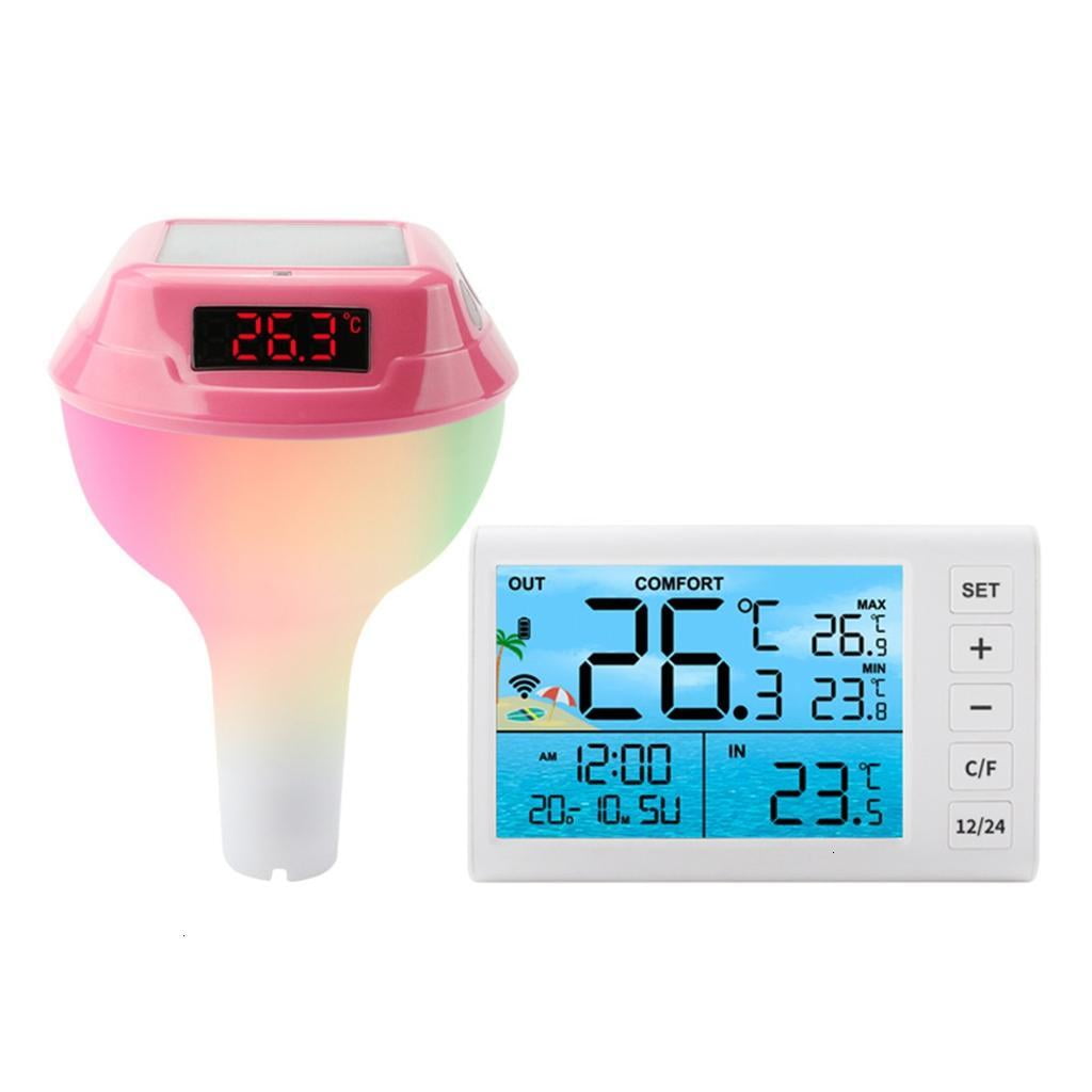 Floating Pool Thermometers With Solar Power LED Light And Easily To ...