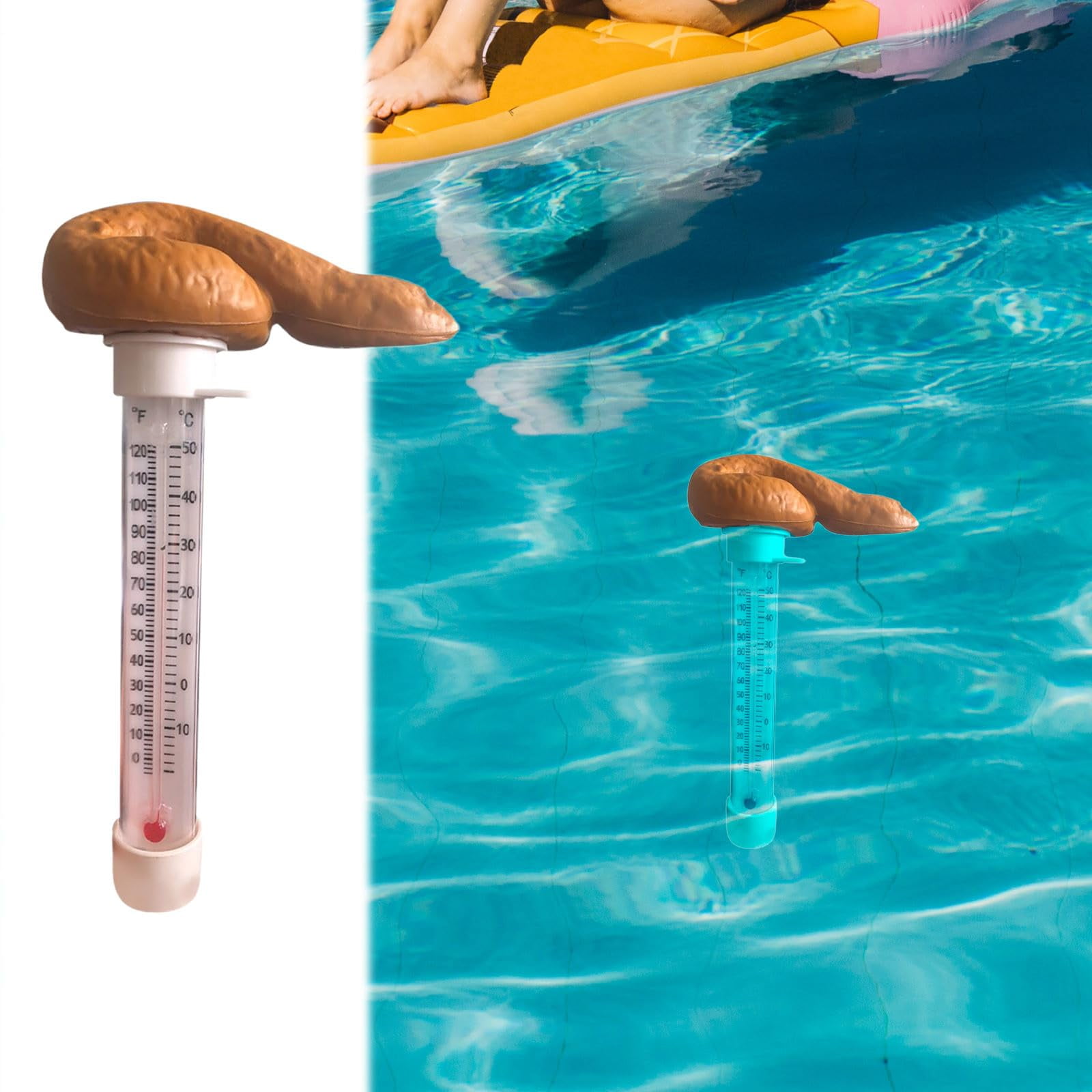 Floating Pools Thermometer, Poop Pools Thermometer Floating Easy Read ...