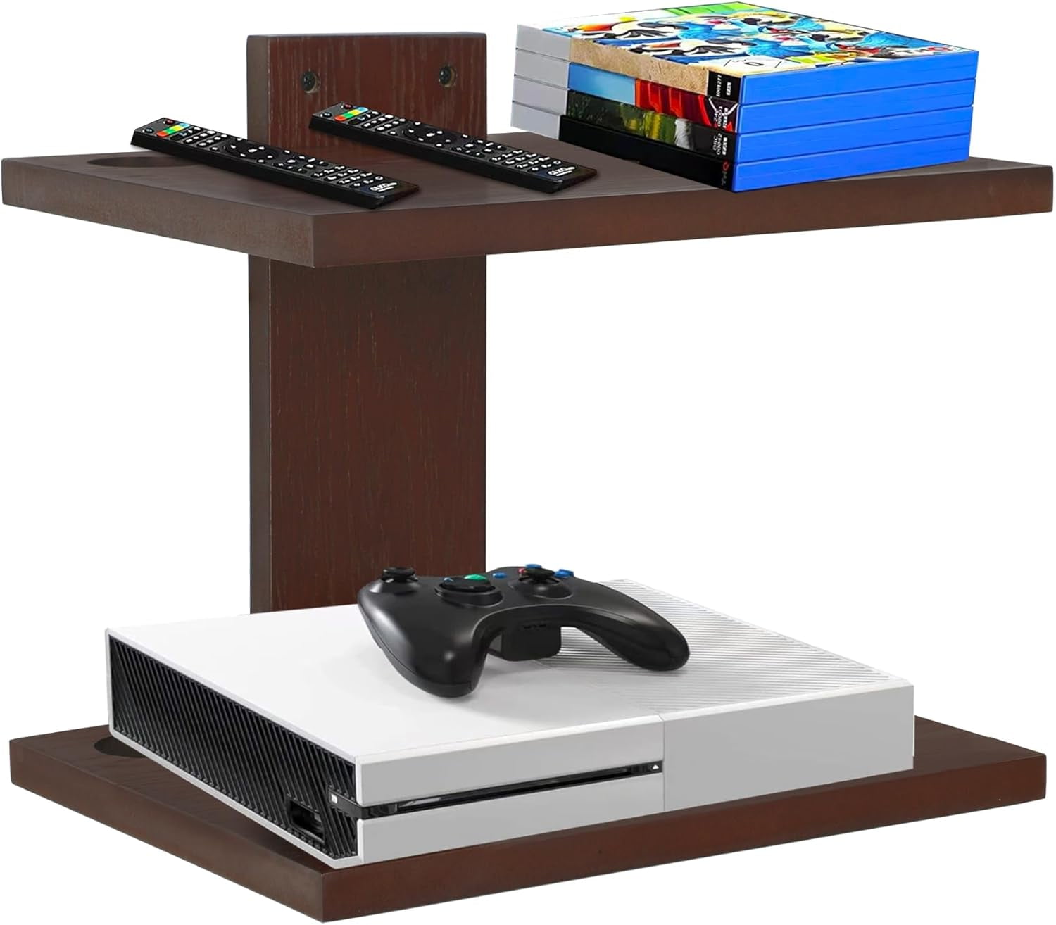 Floating Projector Wall Mount TV Shelf,Wooden Wall Mounted Under TV ...