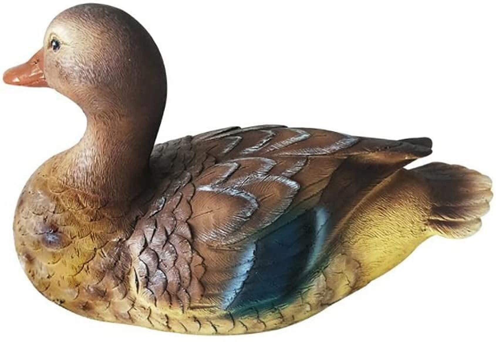 Floating Resin Duck Figurine Fake Mandarin Sculpture Pond Décor Garden ...