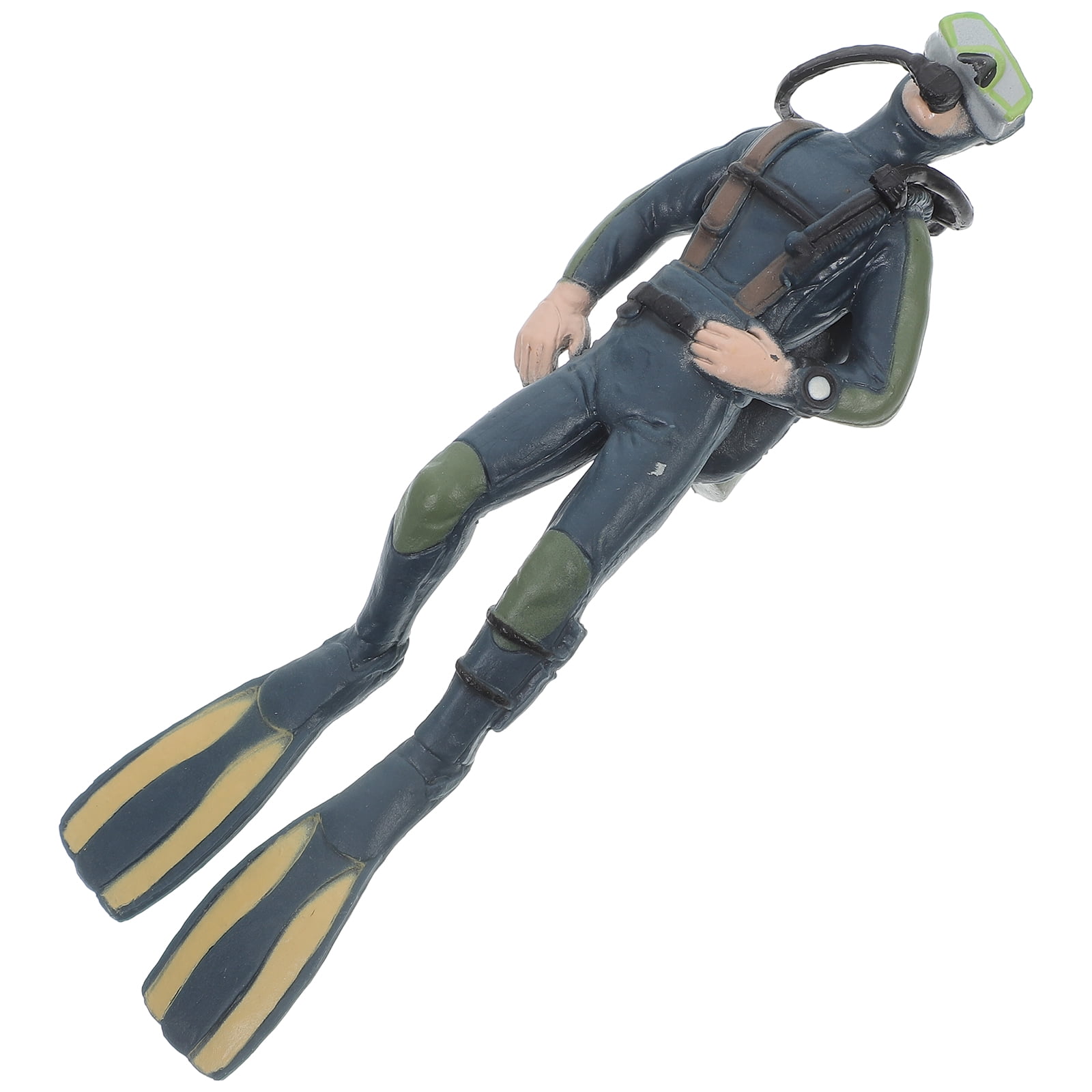 Floating Diver Fish Tank Ornaments Plastic Scuba Diver Mini Swimmer ...