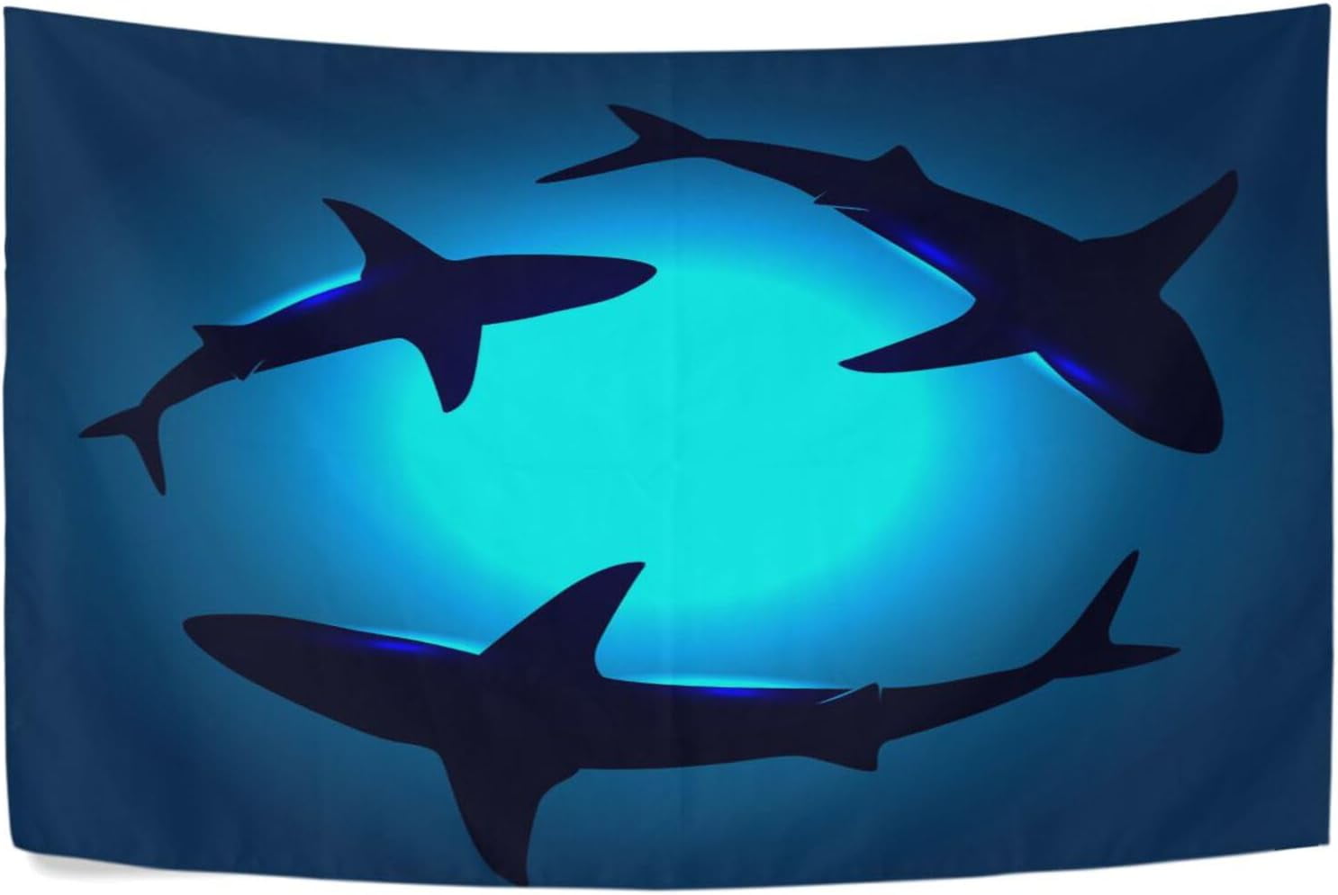Floating Sharks Tapestry Aesthetic Tapestry Wall Hanging 80" x 60 ...