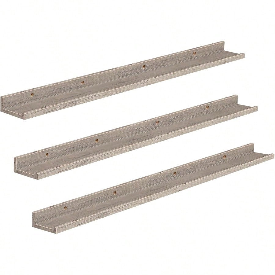 Floating Shees Wall Shelf Set of 3 47.2 Inches Hanging Shelf with ...