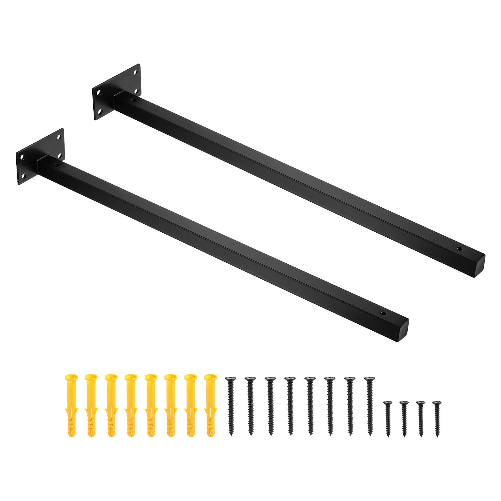 Floating Shelf Bracket,2 Pack 20 Inch Iron Hidden Wall Mounted Shelf ...