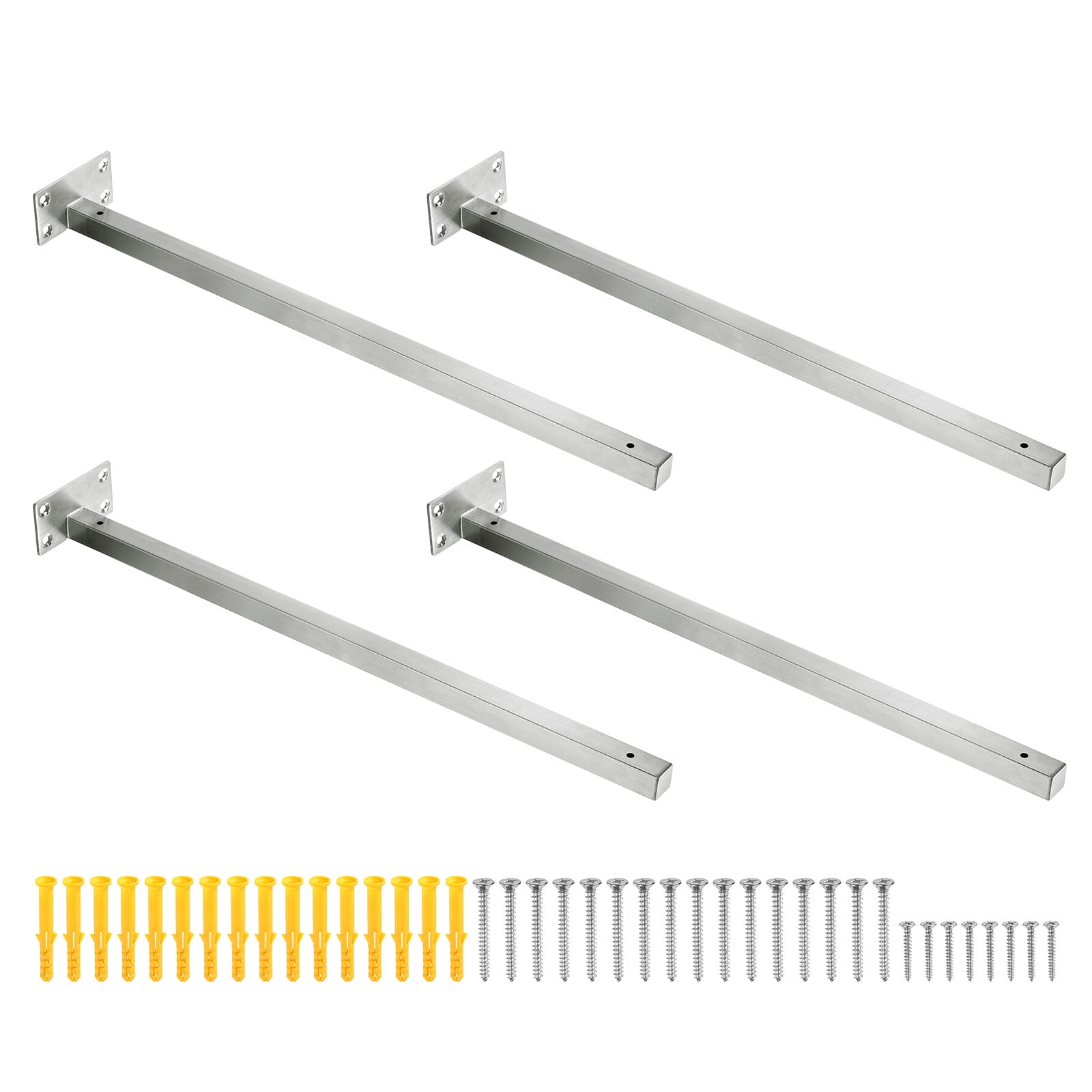 Floating Shelf Bracket,4 Pack 20 Inch Stainless Steel Hidden Wall ...