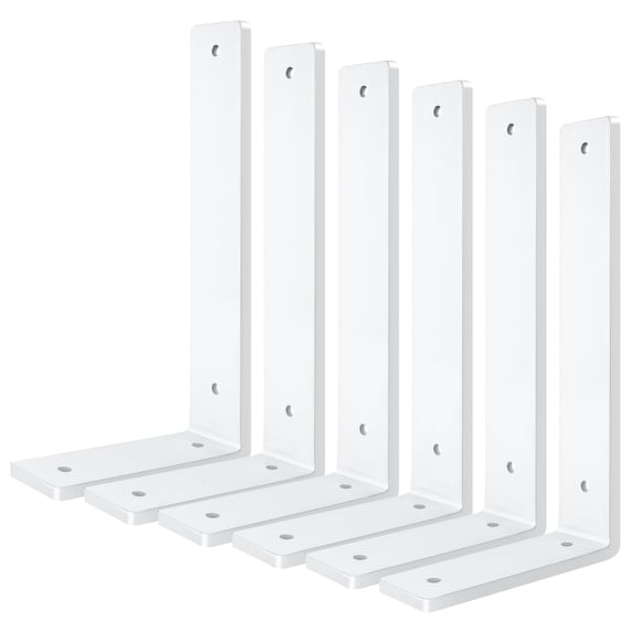 Floating Shelf Bracket 6 Inch, 4 Pack Heavy Duty Shelf Brackets, Black ...