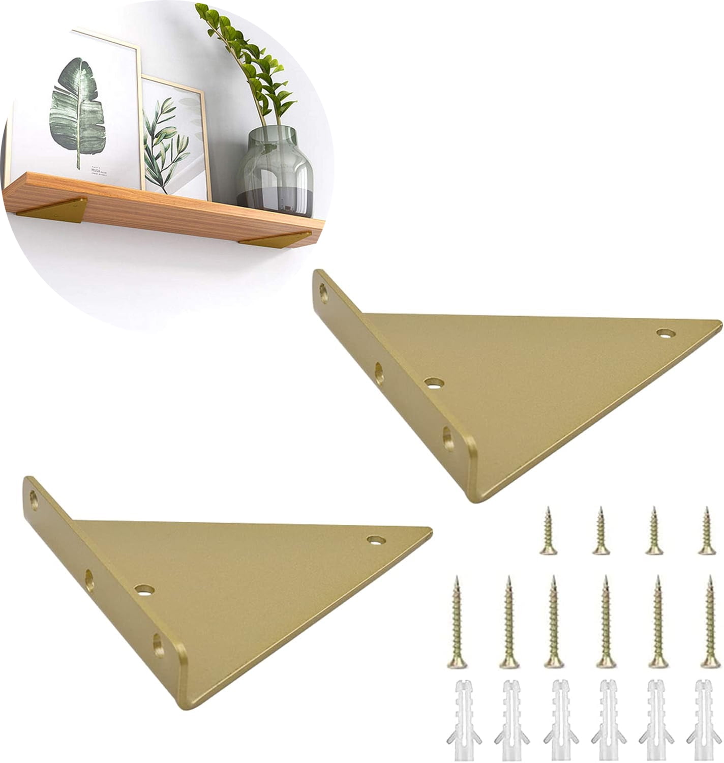 Floating Shelf Bracket Set, Metal Bracket Supports For Diy Open ...
