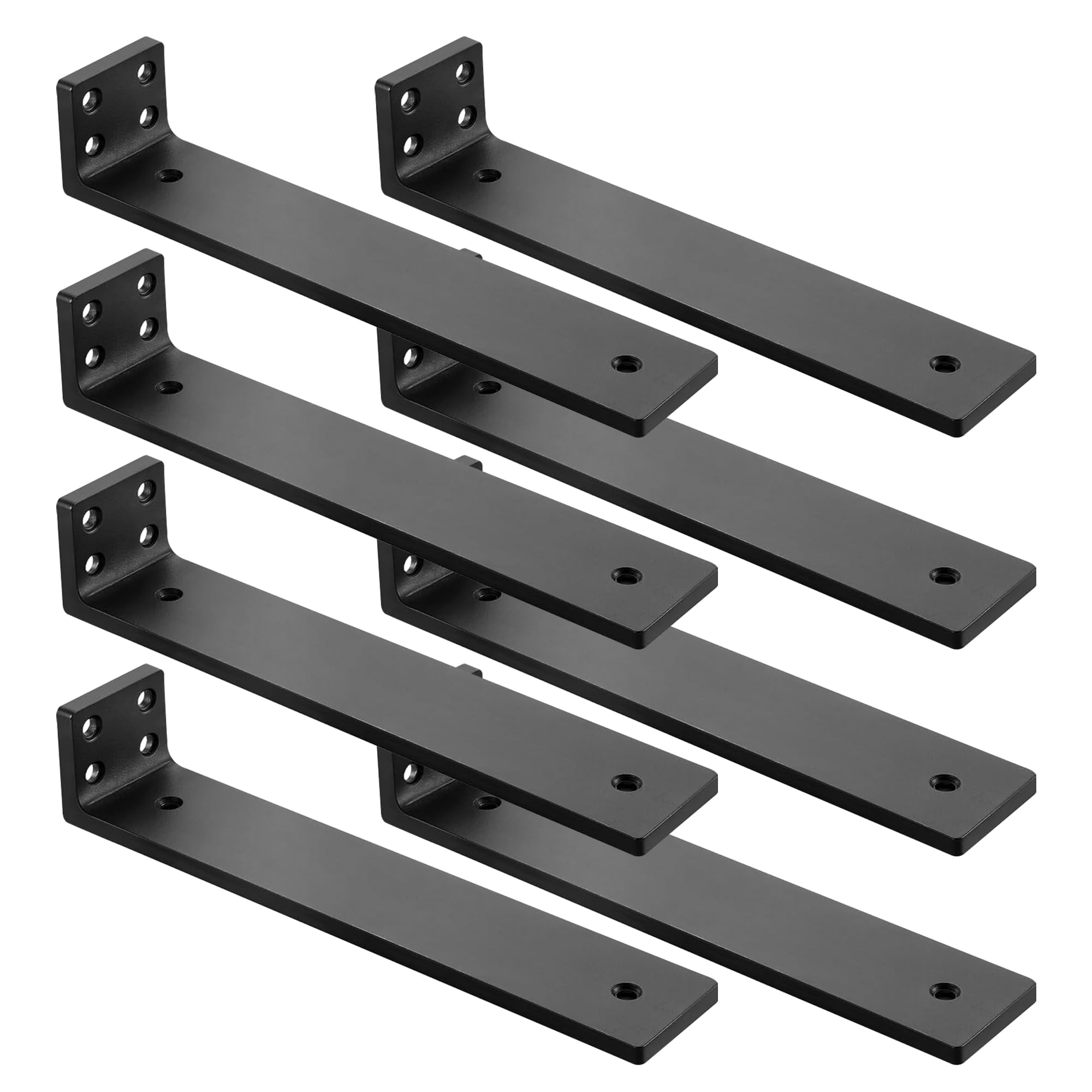 Floating Shelf Brackets 10 inch, Heavy Duty Wall Shelf Brackets 8 Pack ...