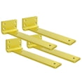 Floating Shelf Brackets 6 inch 8 Pack L Brackets for Shelves Black ...