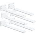 Floating Shelf Brackets 8 inch 6 Pack L Brackets for Shelves White ...