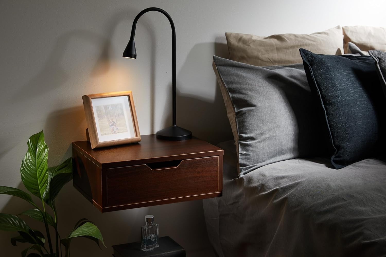 Floating Shelf with Drawer - Floating Nightstand with Drawer Wall ...