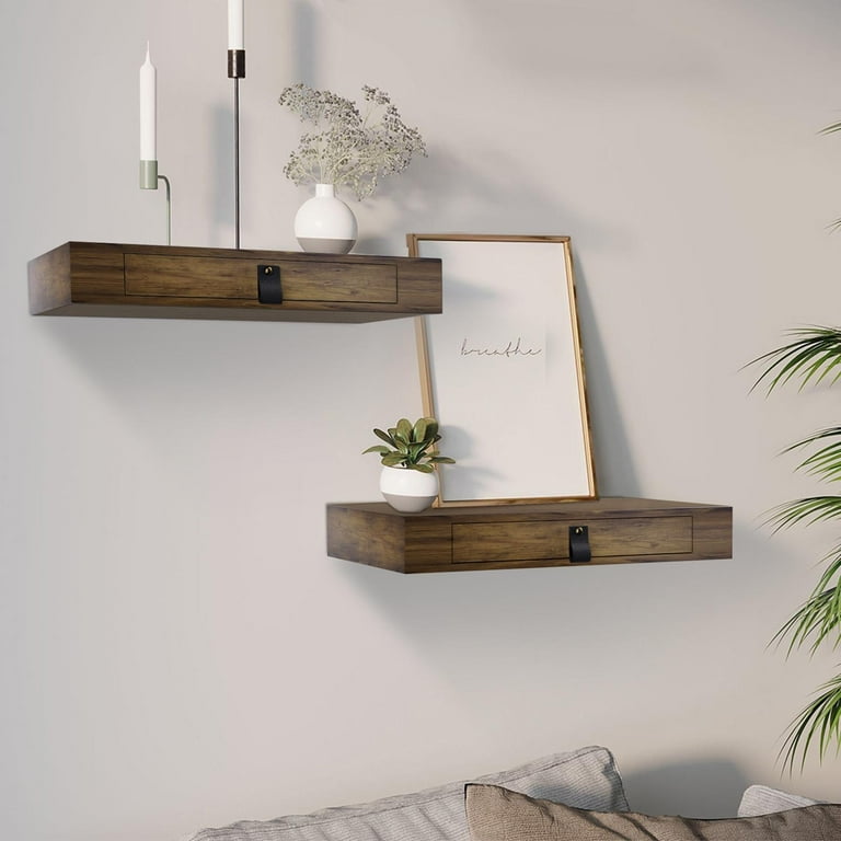 Small bedside floating shelf store