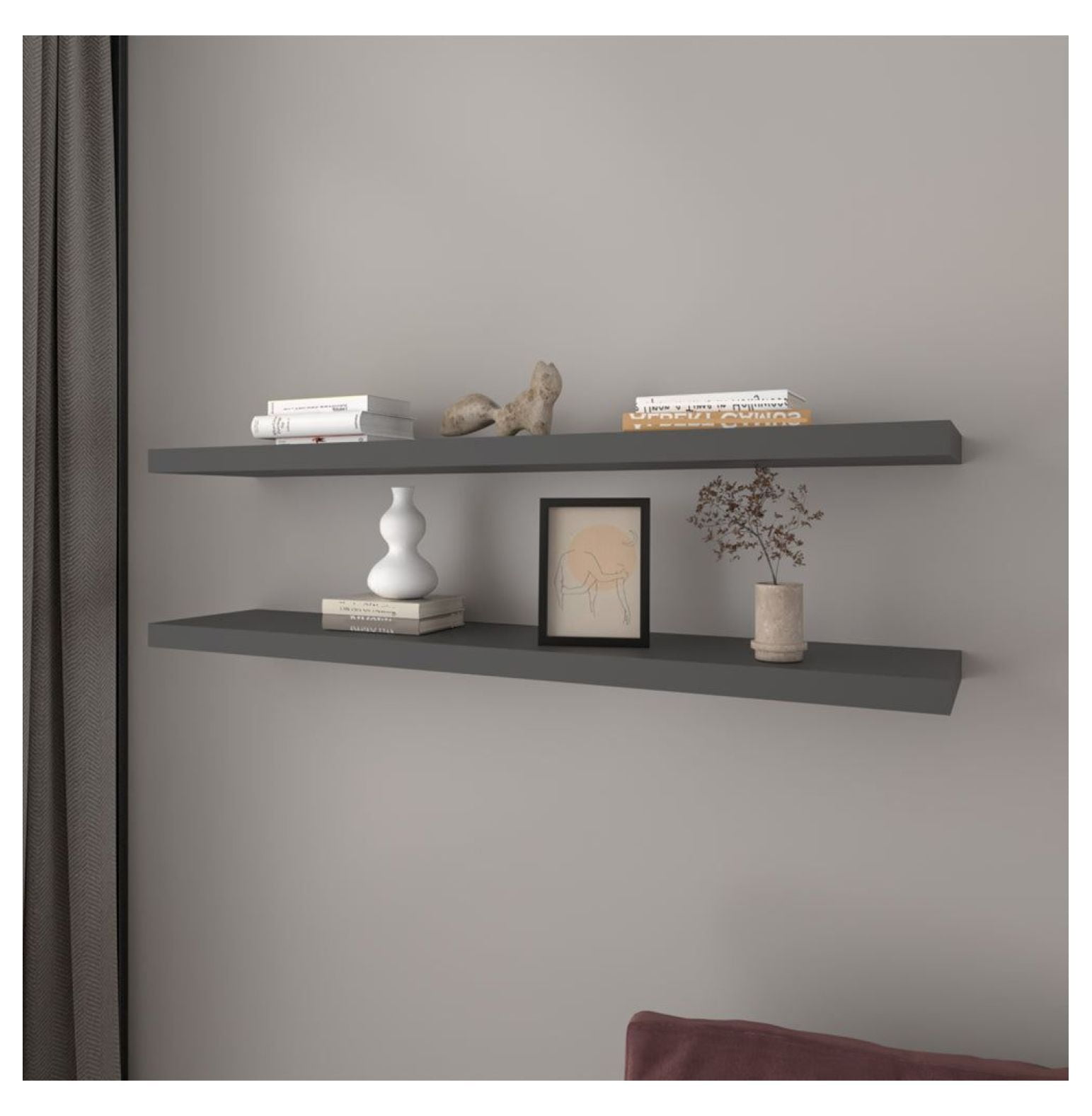 Floating Shelf Lyle, Living Room, Matt Gray - Walmart.com
