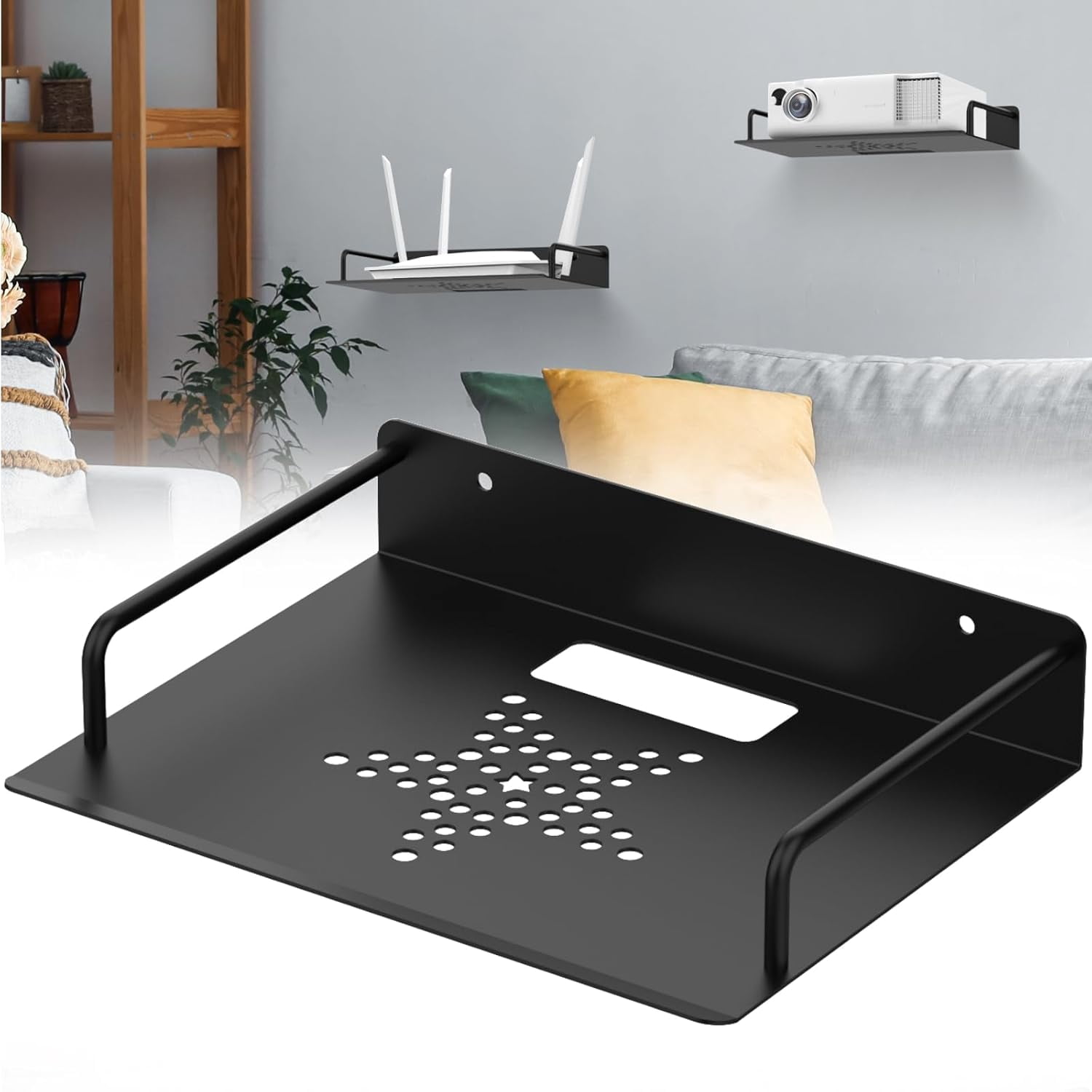 Floating Shelf For Projector Aluminum Alloy, Wifi Router Wall Mount ...