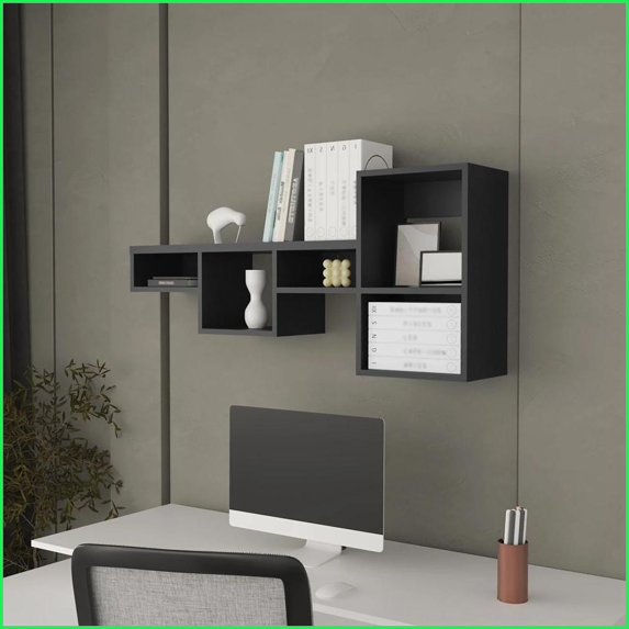 Floating Shelf Unit, 5-Shelf 47.2” Wide Wenge Finish | Modern ...