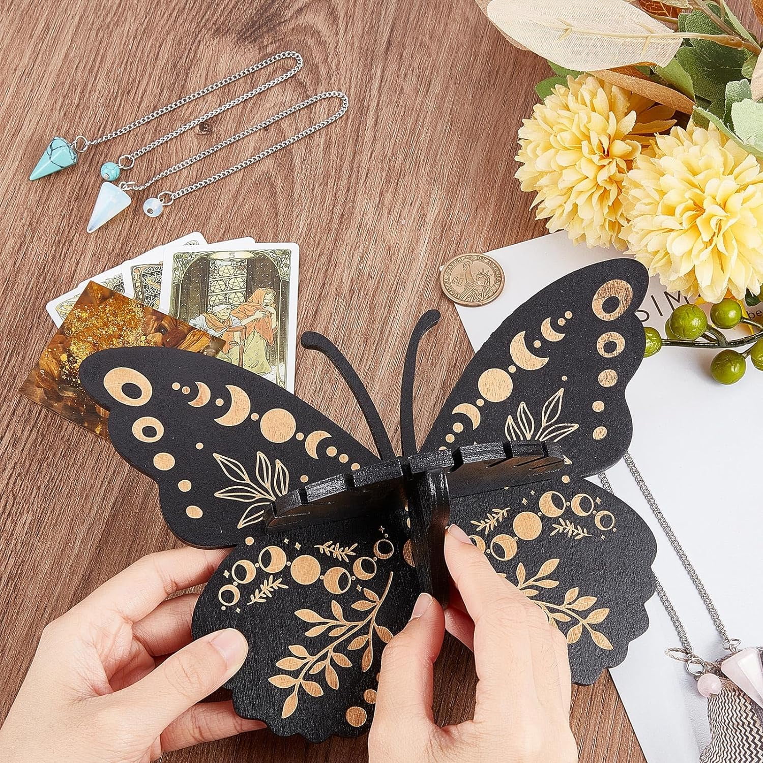 Floating Shelf Wooden Display Shelves Butterfly Pagan for Hanging ...