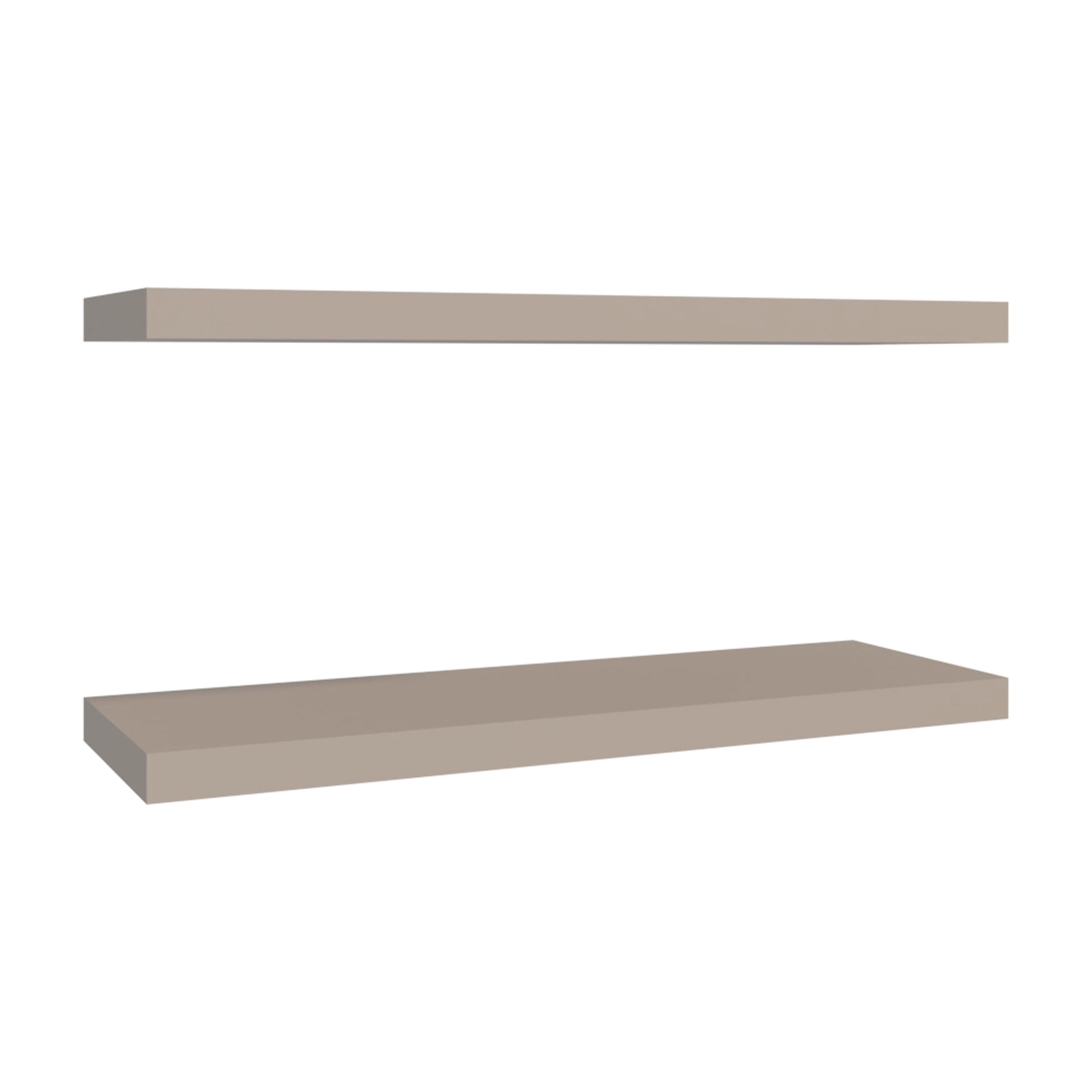 Floating Shelves 1.50" H,2 Shelves,Taupe,Grey Engineered Wood Furniture ...