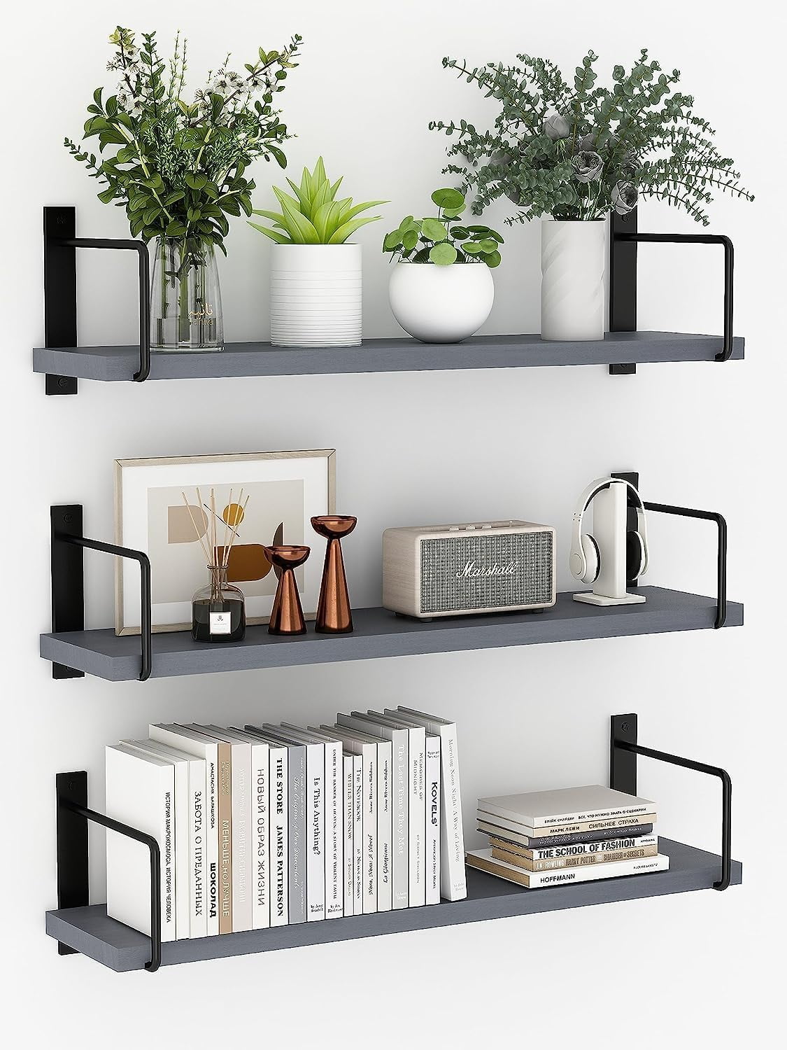 Floating Shelves, 24 Inches Easy to Install Wall Mounted Shelves, Wall ...