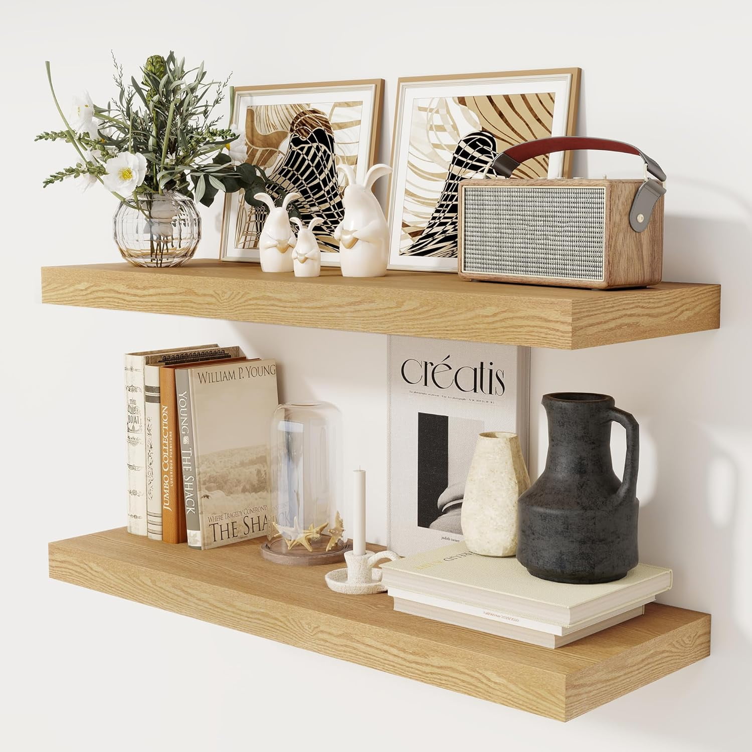 Floating Shelves 36 Inch Long, 12 Inch Deep Floating Shelves for Wall ...