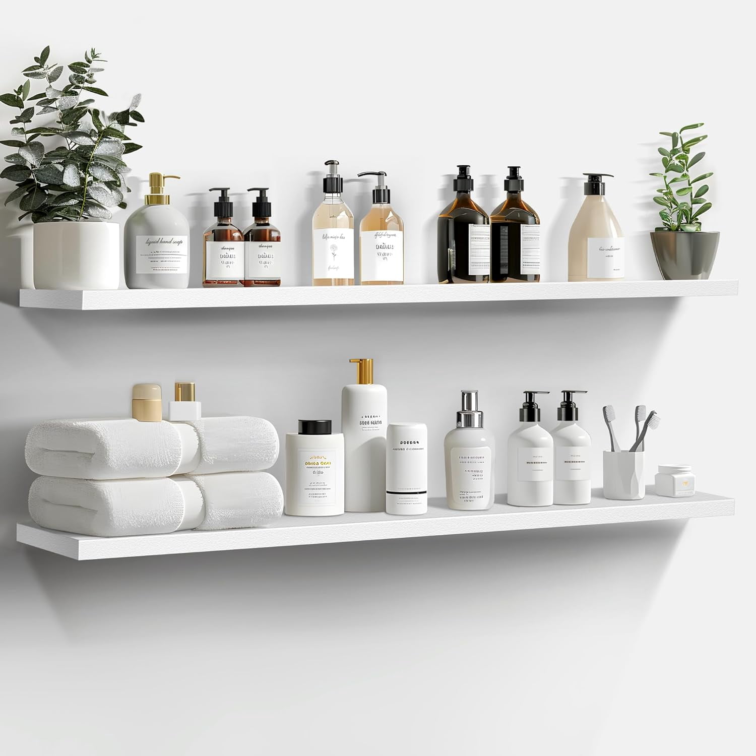 Floating Shelves 36 Inch Wall Shelf Set of 2 Hanging Shelf with ...