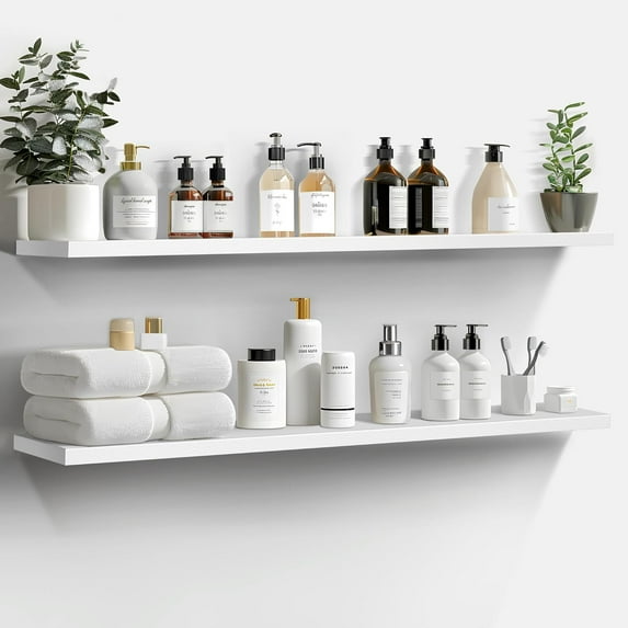 Floating Shelves 36 Inch Wall Shelf Set of 2 Hanging Shelf with ...