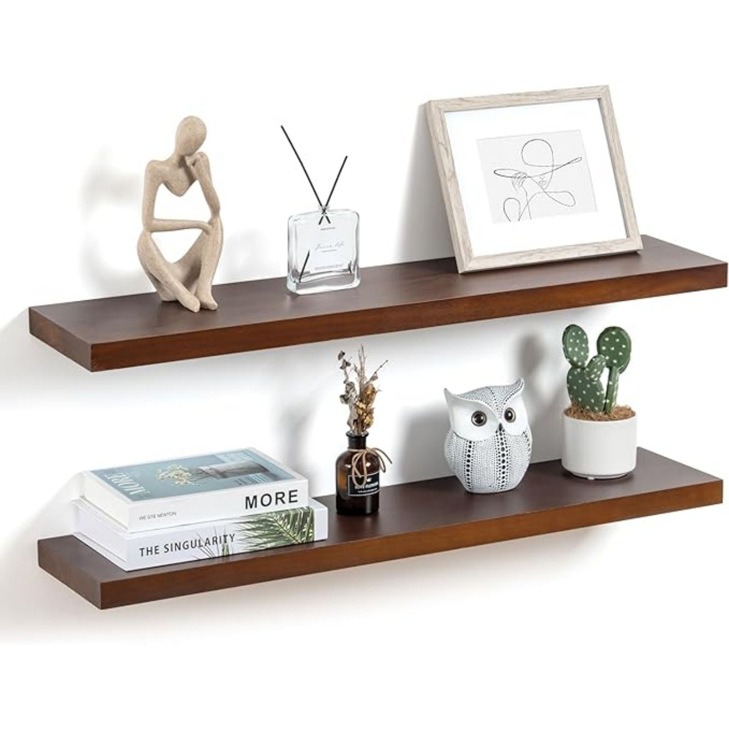 Floating Shelves 36 Inches Long - 8 Inch Deep Rustic Premium Solid Pine ...