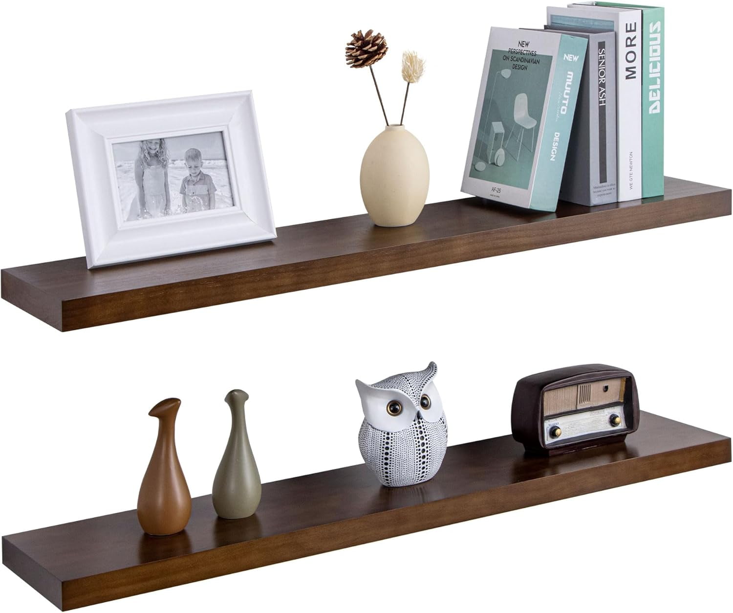 Floating Shelves 36 Inches Long - 8 Inch Deep Rustic Solid Pine Wood ...