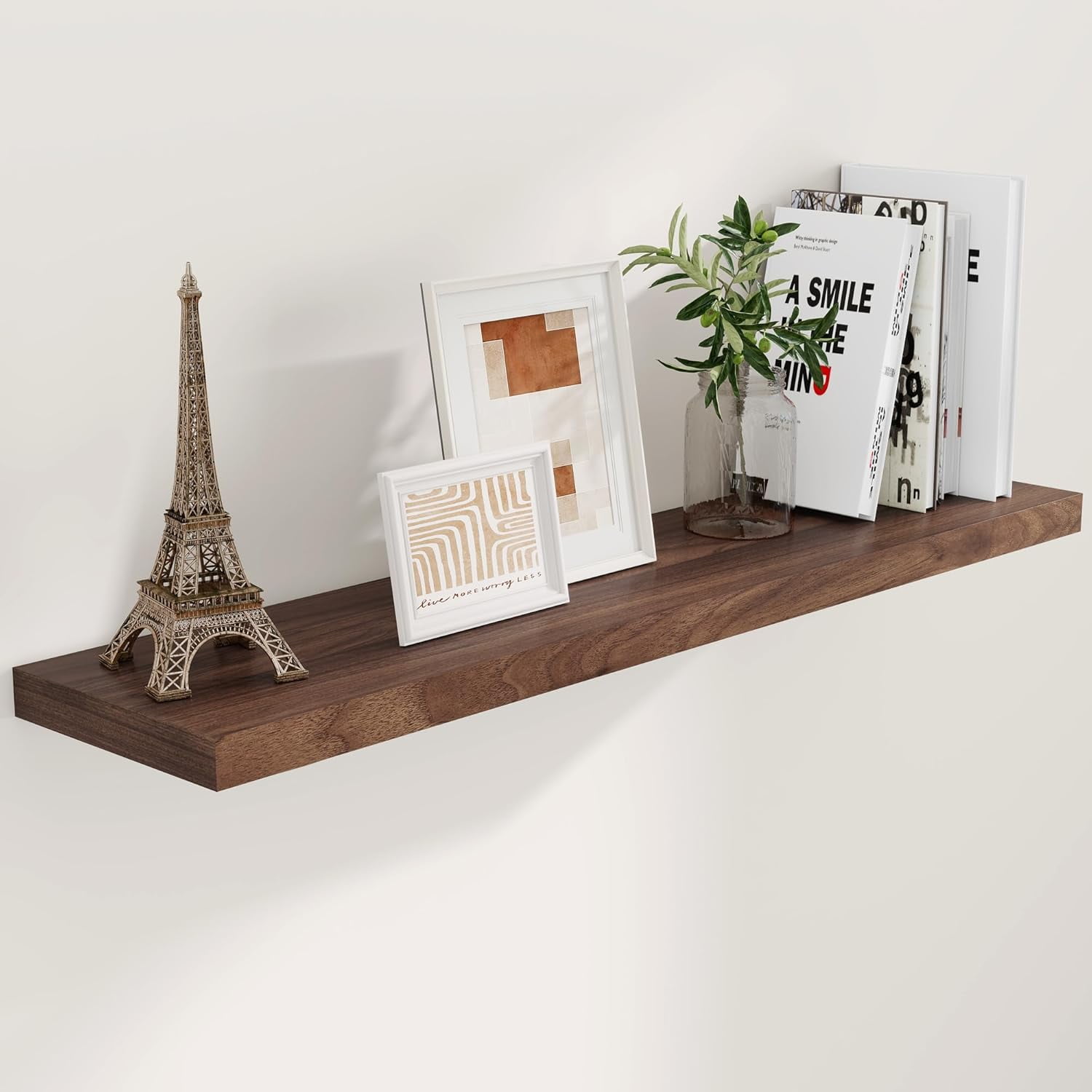 Floating Shelves 48 Inch Long, 9.3 Inch Deep Wall Shelf for Fireplace ...