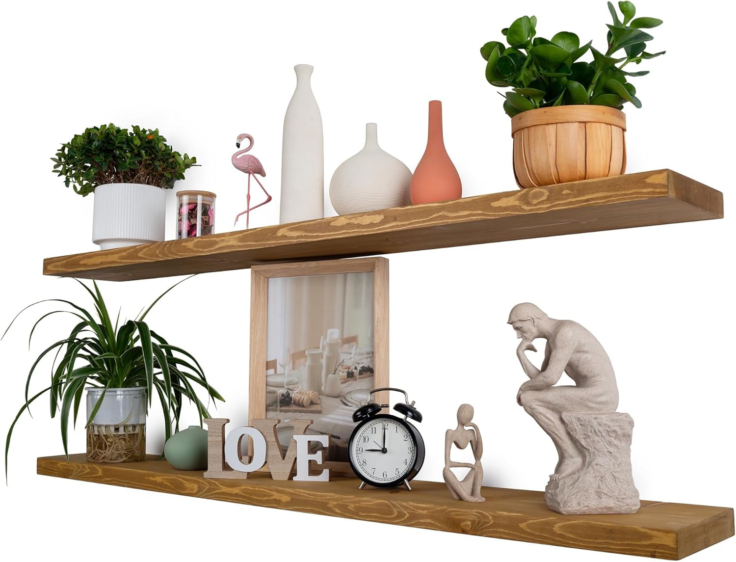 Floating Shelves 48 inch Long,Wide Rustic Wooden Wall Shelves for ...