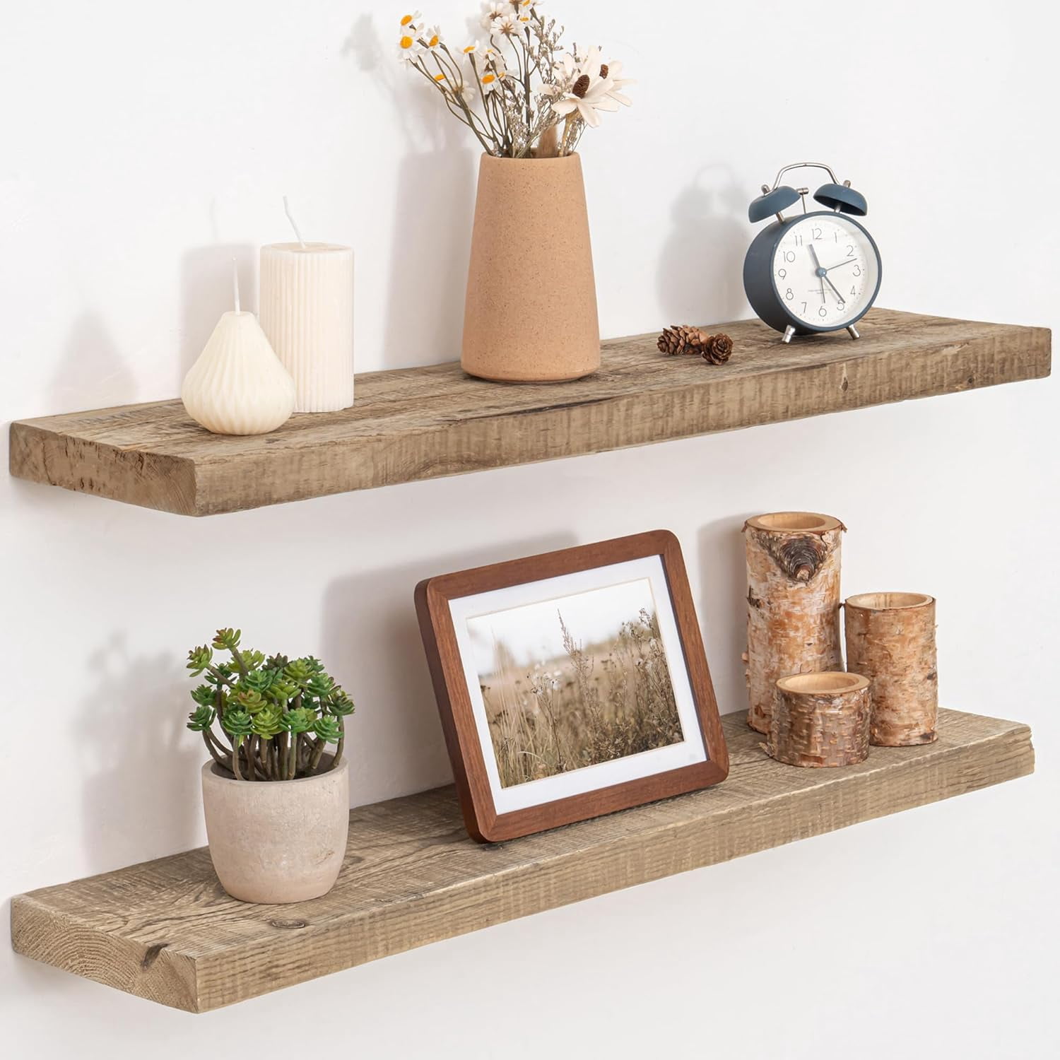 Floating Shelves | 8" Deep Rustic Reclaimed Barnwood Wall Hanging ...