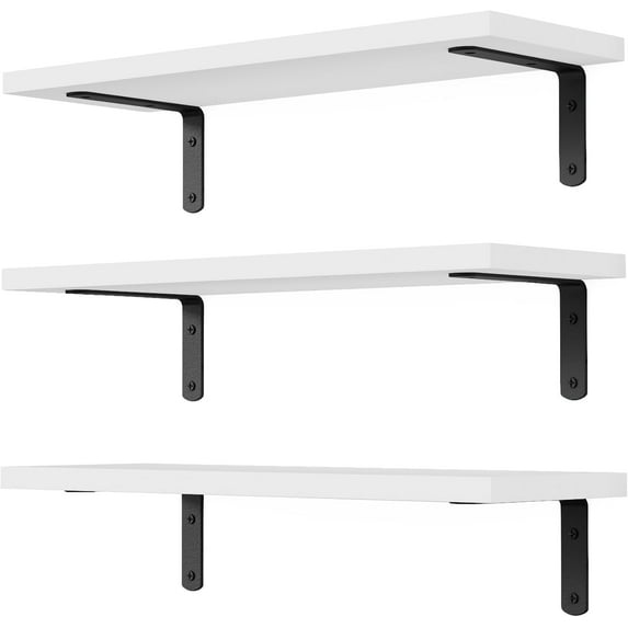 Floating Shelves 8 Sets Wall Shelves Wood Floating Shelves for Bedroom ...