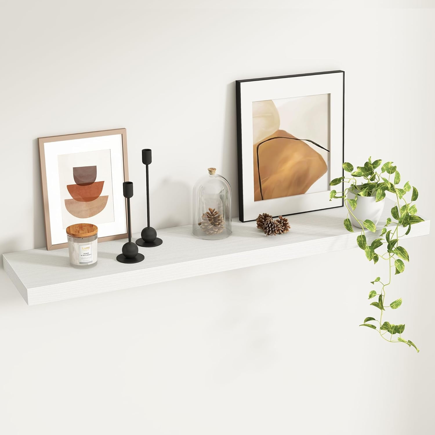 Floating Shelves - 9 Inch Deep Wall Shelf for Decor & Storage - Wall ...