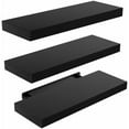 Floating Shelves Black, Wall Shelves with Invisible Brackets for ...